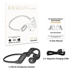 BANIGIPA Open Ear Headphones, 2023 Upgraded Air Conduction Bluetooth Headset with Built-in Microphones, 10 Hrs Playtime, Waterproof Wireless Earphones for Sport, Gym, Running, Cycling, Hiking, Driving