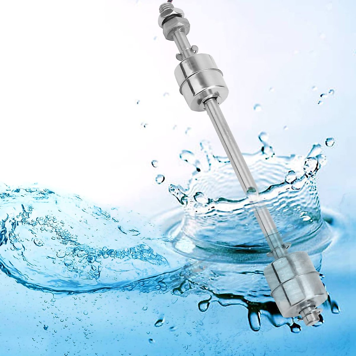 MUNEFE Water s Sensor, Vertical Float Switch, s Float Sensor Switchs for Appliance Water s Control(Float 200mm)