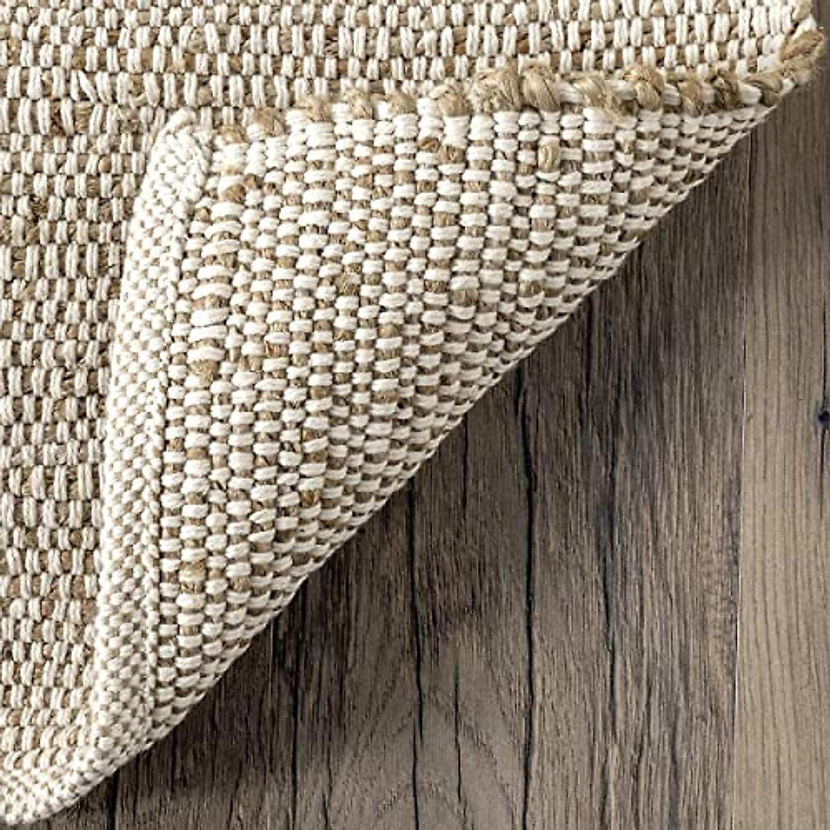 nuLOOM Elfriede Farmhouse Jute Blend Accent Rug, 3x5, Natural