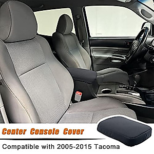 JDMCAR Center Console Cover Compatible with 2005-2015 Toyota Tacoma Accessories Anti-Scratch Armrest Cover Arm Rest Box Lid Cover Protector
