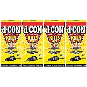 d-CON Reusable Covered Mouse Snap Trap, 1 Trap (Pack of 4)