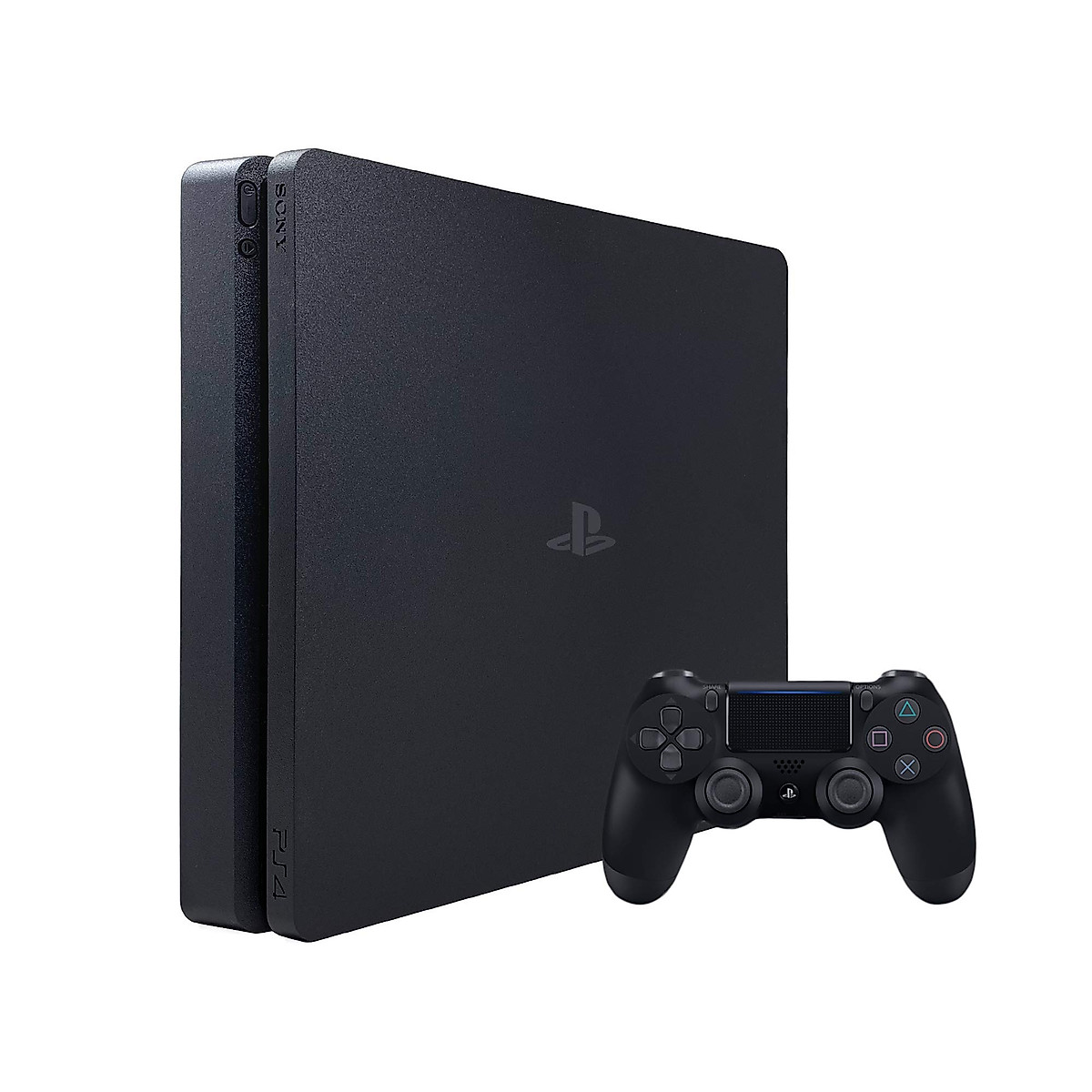 Sony Playstation 4 Slim Gaming Console with DualShock 4 Wireless Controller, 1TB Solid State Drive, Black [Video Game] (Renewed)