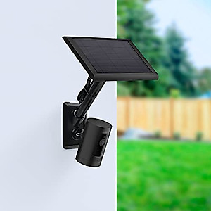 Holicfun 2-in-1 Security Camera and Solar Panel Wall Mount for Ring, Eufy, Arlo, Reolink Solar Panels and Cams (Black)