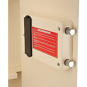 Barska AX13764 White Biometric Fingerprint Security Wall Safe 0.83 Cubic Ft, Beige