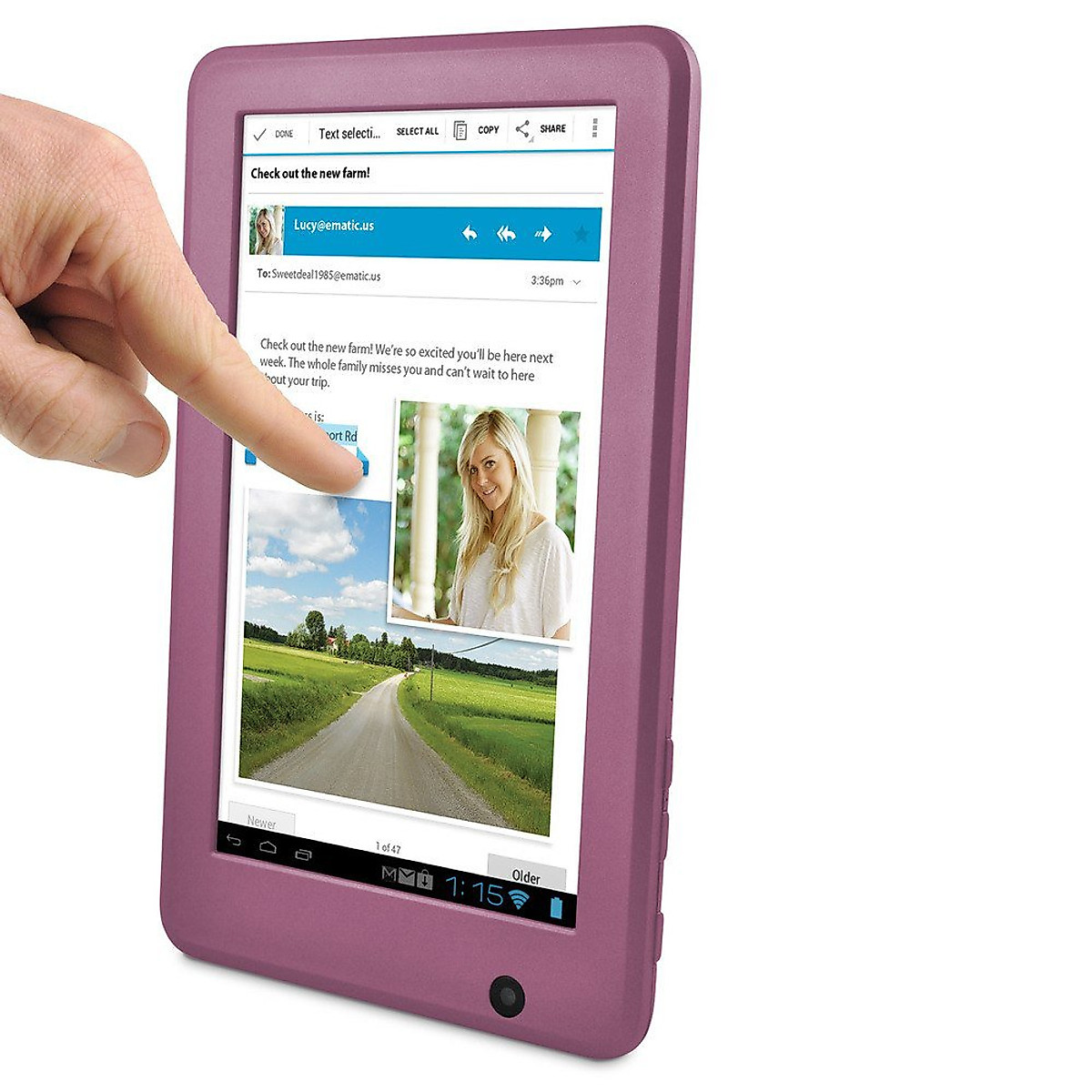 Ematic eGlide Steal 7 Capacitive Touch Screen Internet Tablet with Android 4.0