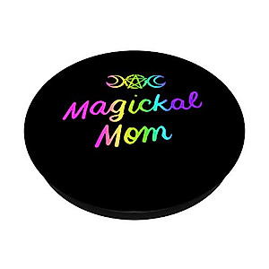 Magickal Mom Triple Moon Goddess Wiccan Witchy Mama Gifts PopSockets Swappable PopGrip