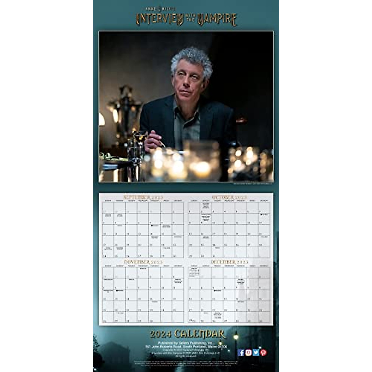Interview with The Vampire 2024 Wall Calendar by Anne Rice, 12" x 12"