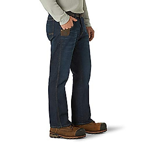 Wrangler Riggs Workwear Men's Slim Fit Five Pocket Jean, Dark Stone, 32W x 30L