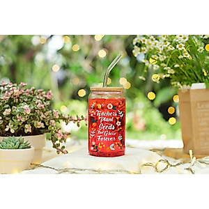 NewEleven Gifts For Teacher - Teacher Gifts For Women - Teacher Appreciation Gifts, Thank You Teacher Gifts, Teacher Retirement Gifts - End Of Year Teacher Gifts From Student - 16 Oz Coffee Glass