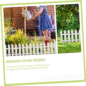 IFANLANDOR 5 Sets The Fence Fencing for Yard Privacy Screen Outdoor Garden Fencing Landscape Fence Landscape Border Picket Fence Garden Patio Fence Panel Christmas Small Fence White Plastic