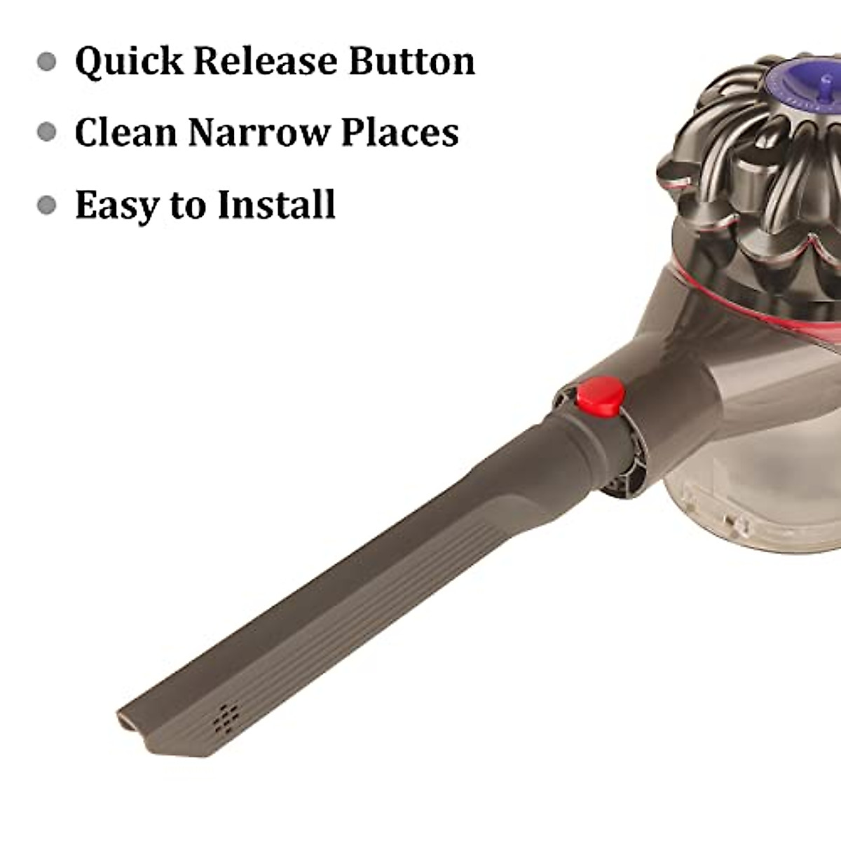Quick Release Crevice Tool Nozzle Brush Accessory Replacement for Dyson Gen5 G5 V15 V12 V11 V10 V8 SV10 V7 SV11 Cordless Vacuum Cleaner