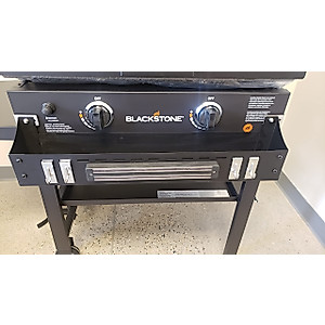 Front Tray with Magnetic Tool Holder and Removable Hooks, compatible with Blackstone 28-inch Griddles (Black)