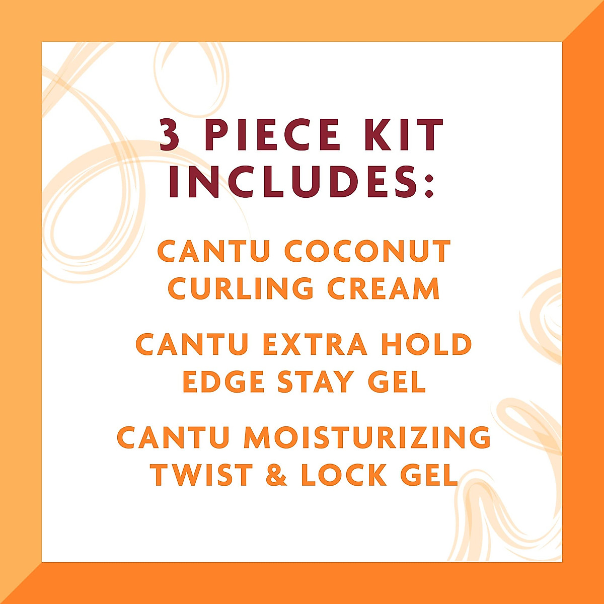 Cantu Hair Treatment Kit with Coconut Curling Cream, Edge Stay Gel, and Twist & Lock Gel with Shea Butter for Natural Hair