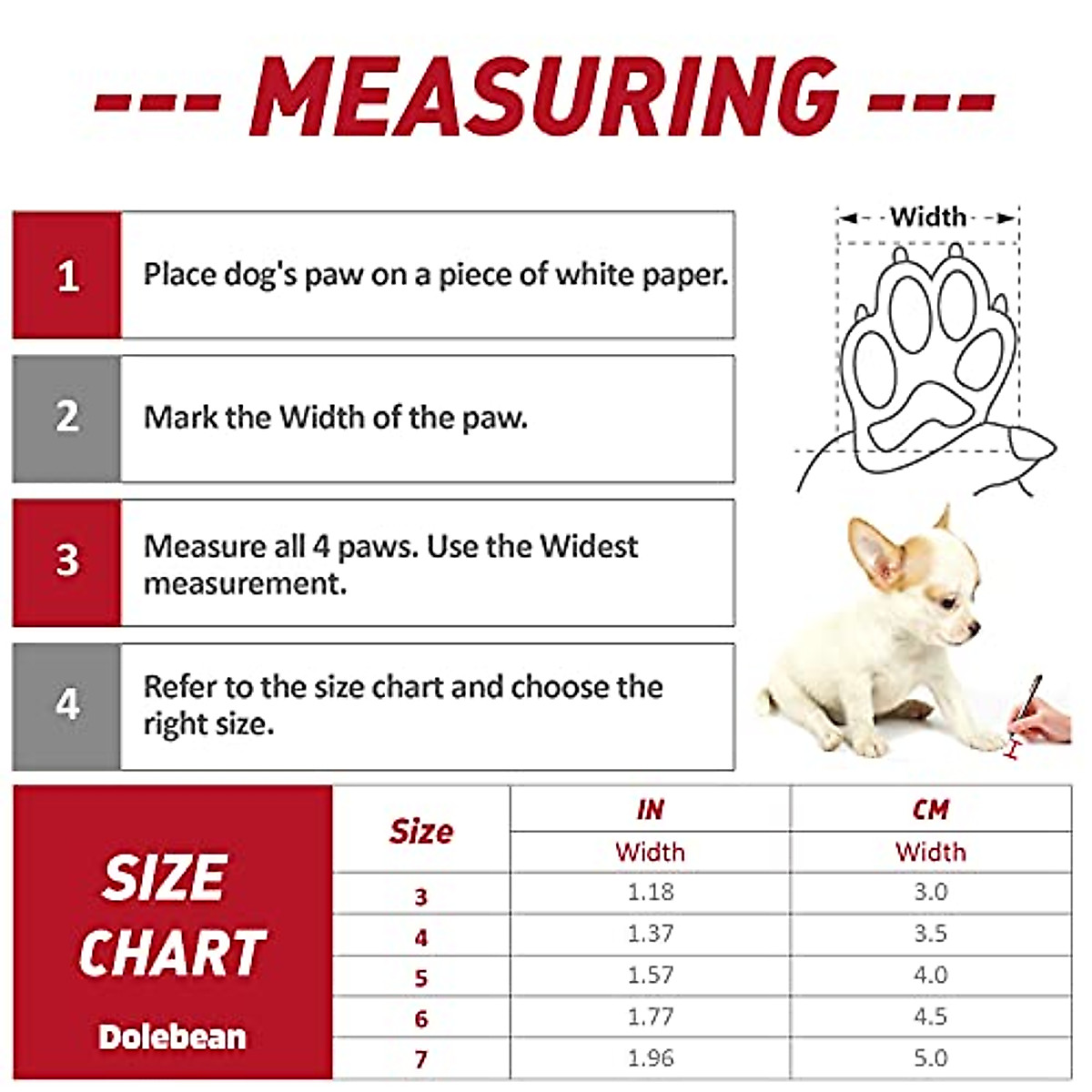 Dog Shoes for Small Medium Dogs and Puppy Paw Protectors Booties Dog Shoes for Hot Pavement Boots Anti-Slip red-3