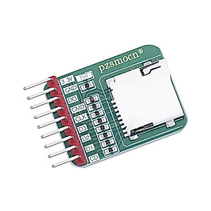 Pzsmocn Micro-SD/TF Memory Card Reader Adapter Slot Socket Module (2 Pcs) Compatible with Raspberry Pi and Arduino Board. for Smart Homes, Offices, 3D Printer and Teaching Interact with Robots.