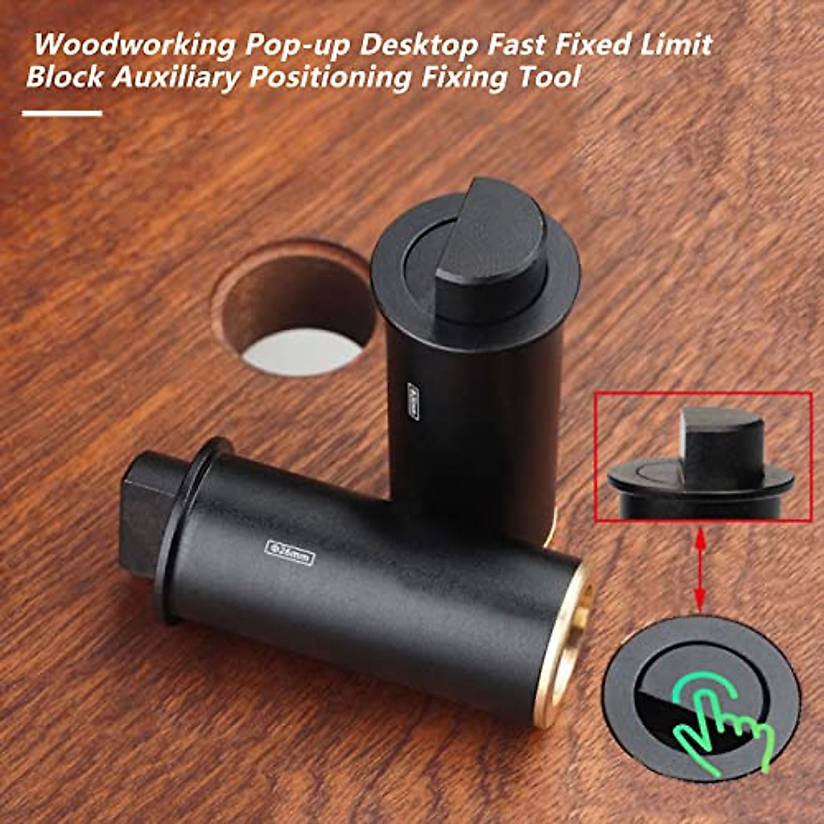 Workbench Stop Dog, 26mm Hole Adjustable Pop-up Bench Dog, Workbench Pop-up Table Baffle Block Desktop Latch, Woodworking Desktop Limit Block Auxiliary Positioning Fixing Tool (4Pcs)