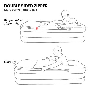 WBHome Inflatable Bath Tub PVC Portable Adult Bathtub Bathroom SPA with Electric Air Pump, Cup Holder, Phone Pocket, 118 inch Long Pipe