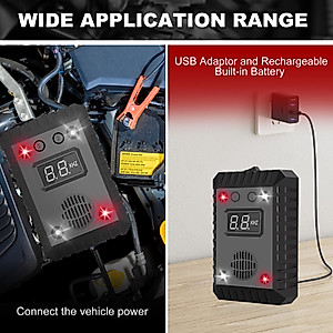 2 in 1 Repeller,Under Hood Professional Mouse Repeller and Indoor Ultrasonic Rat Repellent Mice Deterrent with Strobing Light,12 24V Vehicle Auto Truck RV or Battery Model for Outdoor Indoor