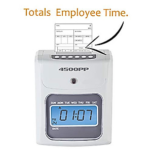 Nile Products 4500PP Calculating Time Clock, Small Business Punch Pak, up to 50 Employees, Includes 25 Time Cards, 1 Ink Ribbon and 2 Security Keys