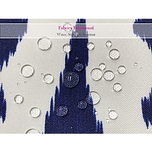 FBTS Prime Pack of 2 Outdoor Waterproof Decorative Throw Pillows with Inserts for Patio Furniture, 18x18 Inch Square Fade Resistant Patio Garden Cushions for Couch Bed Sofa, Paisley Navy