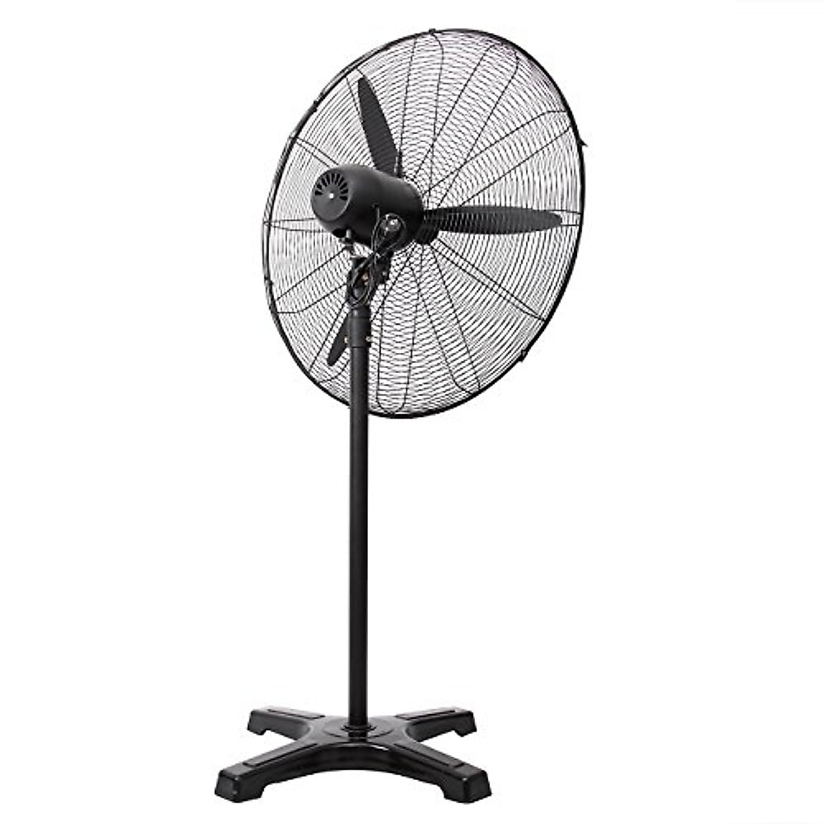 Iglobalbuy 30 Inch Industrial Fan Commercial Pedestal High Velocity Fan Standing Floor Fan, Heavy Duty Adjustable Height Oscillating 3-speed Fan for Shop Garage Warehouse Residential Patio