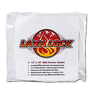 LAVALOCK 1/2" x 1/8" Nomex Grilling High Temp BBQ smoker gasket, white self stick