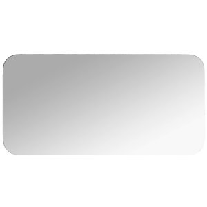 RoadWorks 10273 Stainless Steel Universal 4" x 8" Flat Permit Panel, Tape Mount, White