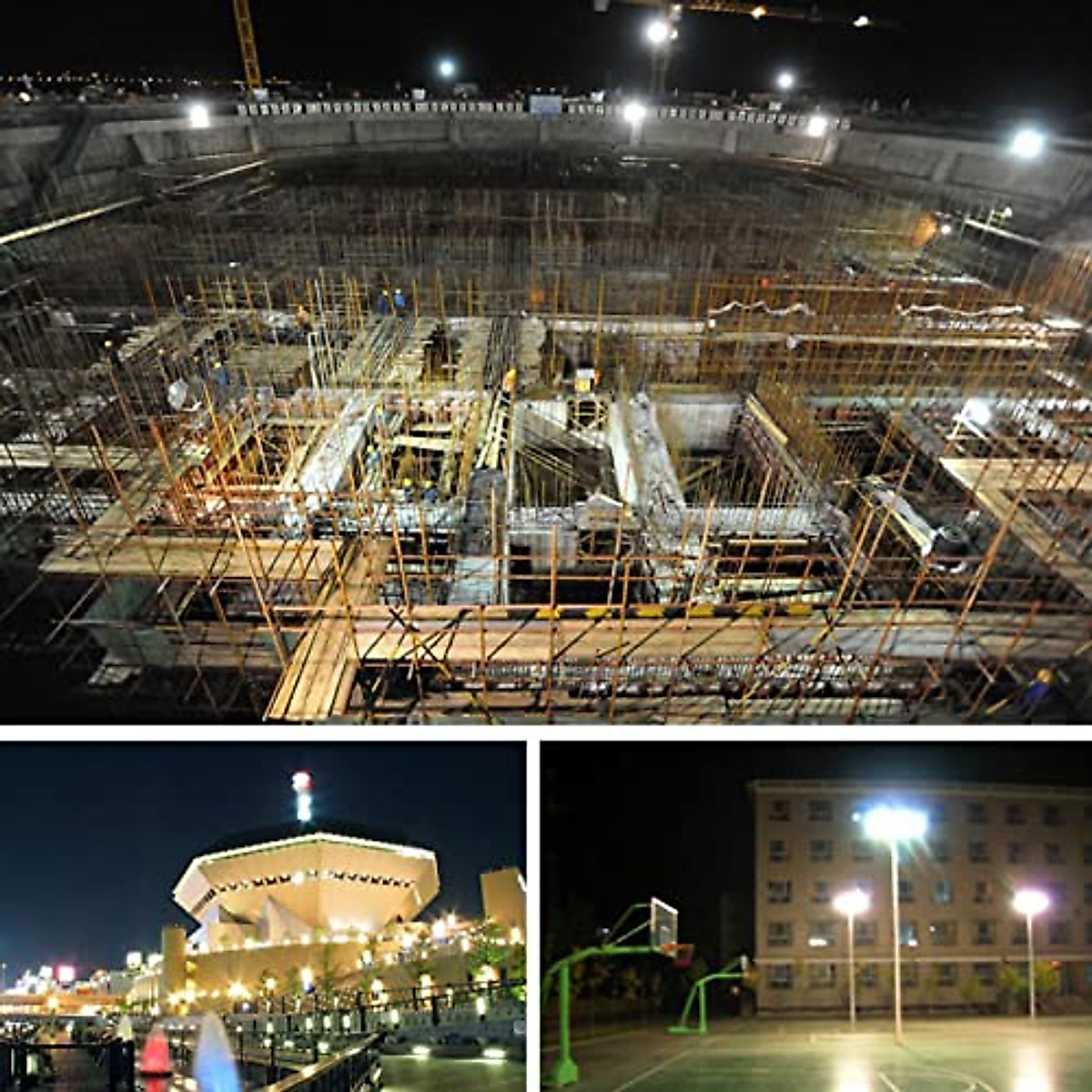 MIHEAL 2 Pack 100W LED Flood Light,Cool White, IP68 Waterproof Super Bright Work Light, 110V, Outdoor Floodlight for Yard, Garden, Garage, Lawn, Court [Energy Class A++]…