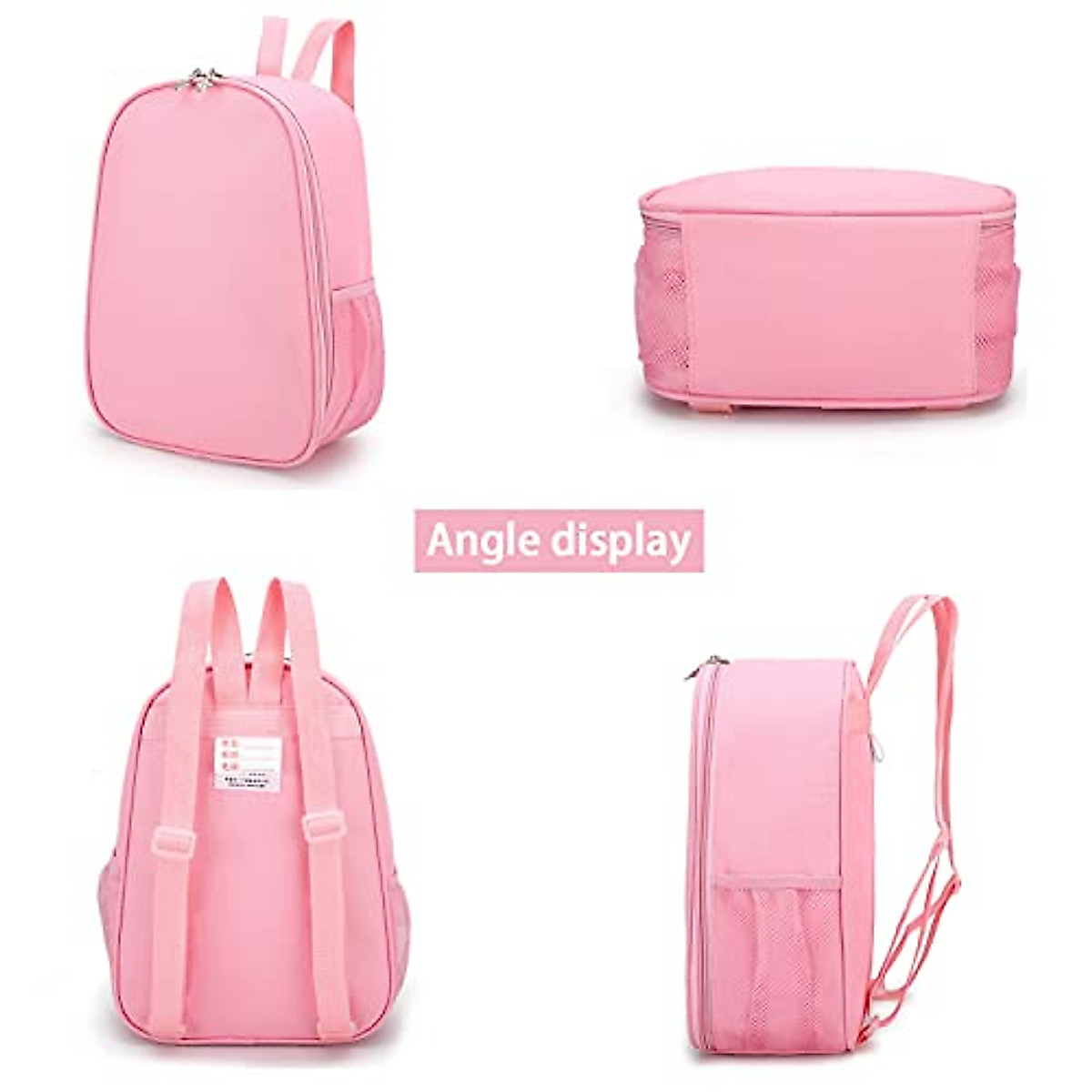 Yitengteng Ballerina Bag,Nylon Dance Backpack Bag for Girls,Simple and Large-capacity Children's Bag (Pink)