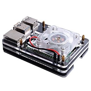 GeeekPi 2pcs Quiet Pi Cooling Fan 40x40x10mm, 4010 Fan DC 5V 3.3V Brushless CPU Cooler Radiator for Raspberry Pi 4 Model B, 3B+/3B/2B (Blue)