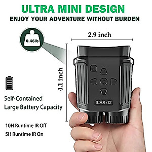 ZIMOCE MINI Night Vision Goggles for 100% Darkness, 984ft Night Vision Binoculars with 1080p Video, 2.4”IPS Screen Night Vision for Hunting, Camping, Military Tactical,32GB SD Card+ 4 in 1 Card Reader