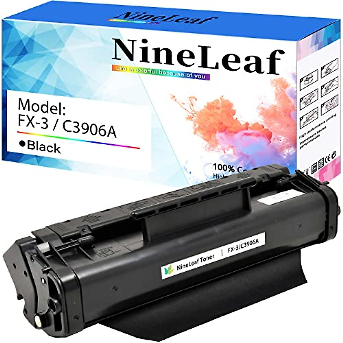NineLeaf Compatible Toner Cartridge Replacement for Canon FX3 1557A002BA FAX L350 L4000 L6000 FaxPhone L80 ImageClass 1100 CFX-L4500IF 2060 4000 4500 6000L MultiPass L600 Laser Printer (1 Black)