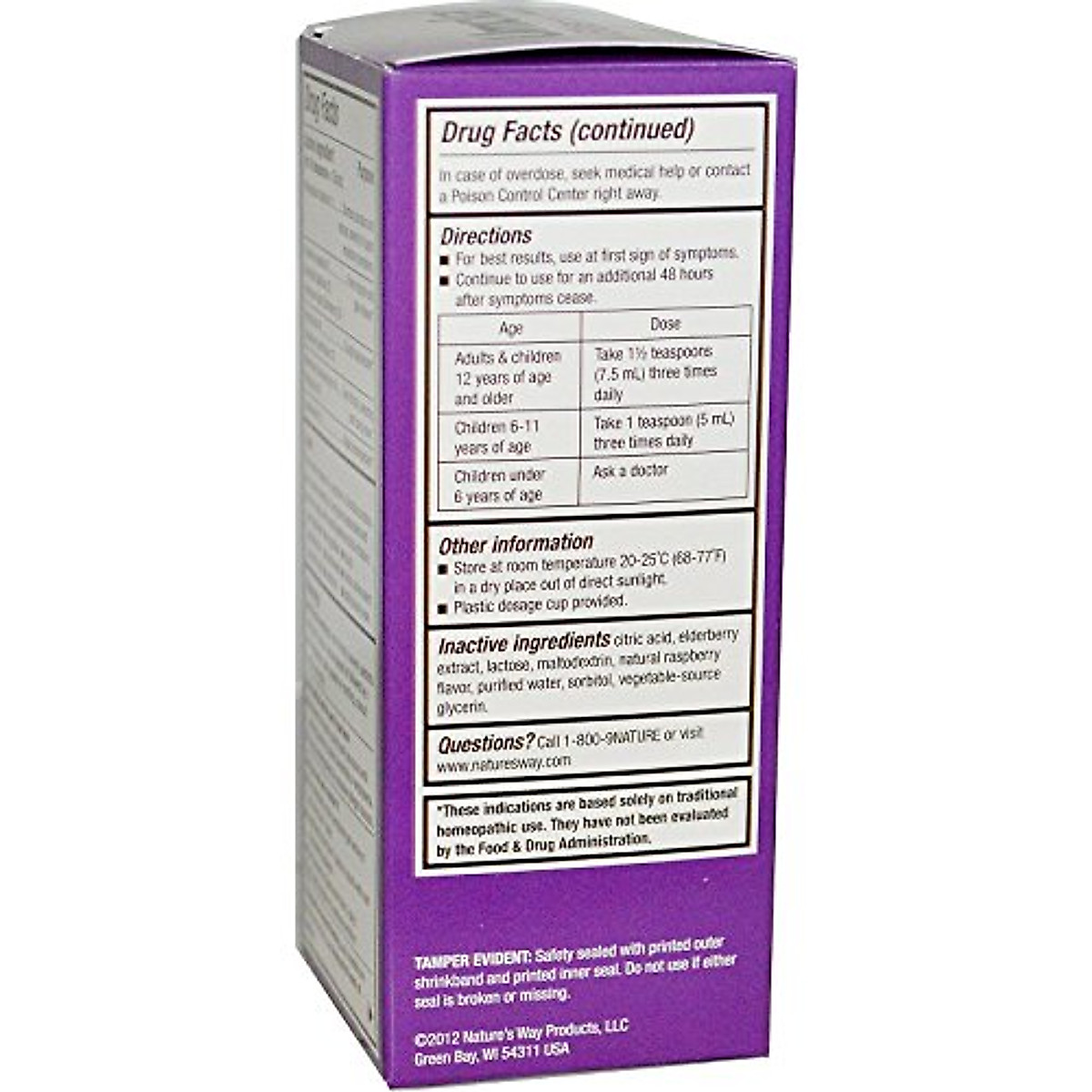 NATURES WAY Umcka Elderberry Syrup, 4 FZ