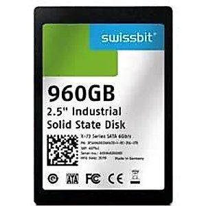 Swissbit SFSA960GS2AK4TO-I-8C-236-STD, Solid State Drive, 960GB, 5V, 2.5" SATA SSD, X-73 3D TLC -40/+85C