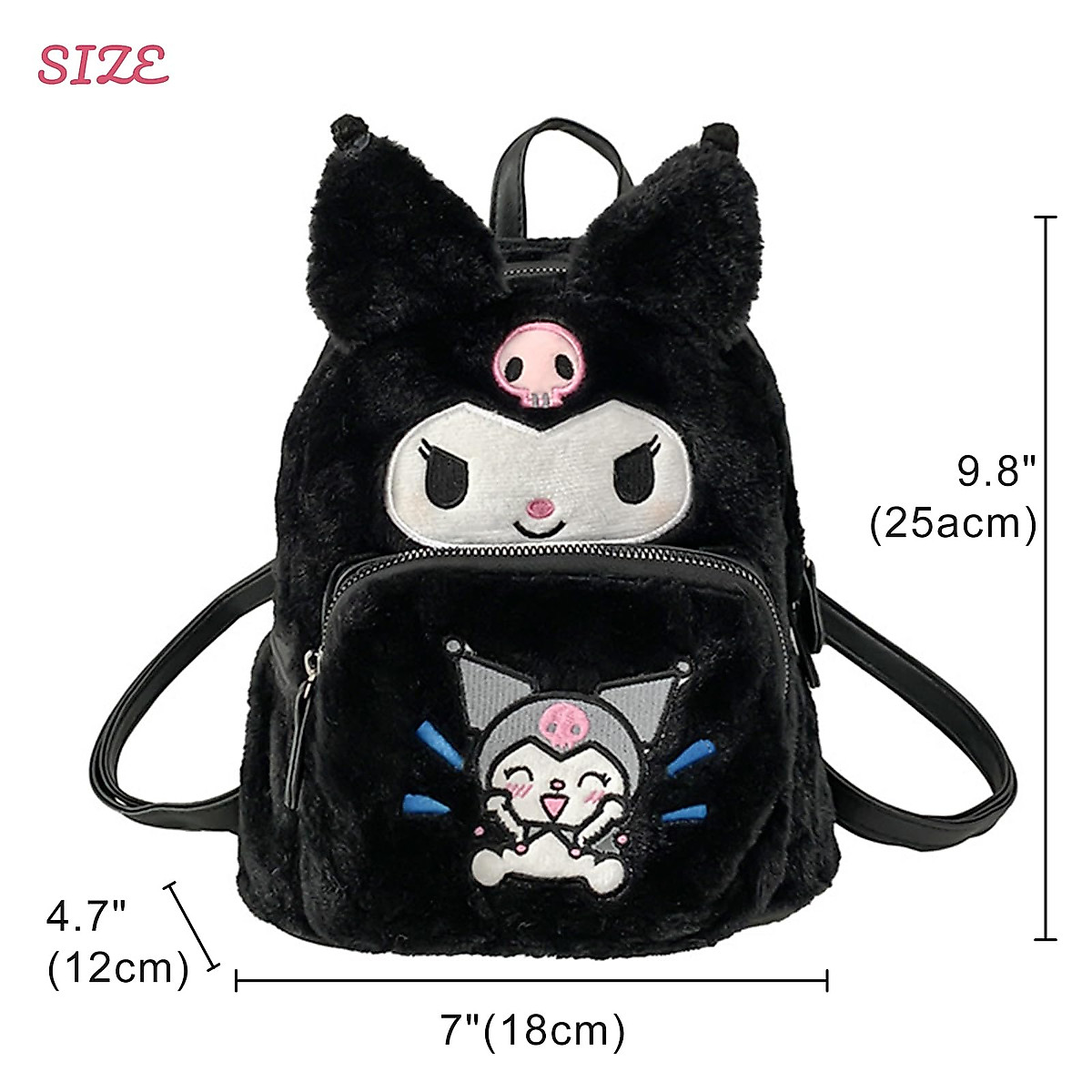 Ohjijinn Kawaii Backpack Cute Plush Bag, Anime Backpack Cartoon Bags, Plush Backpack Mini Backpacks for Girls Kids