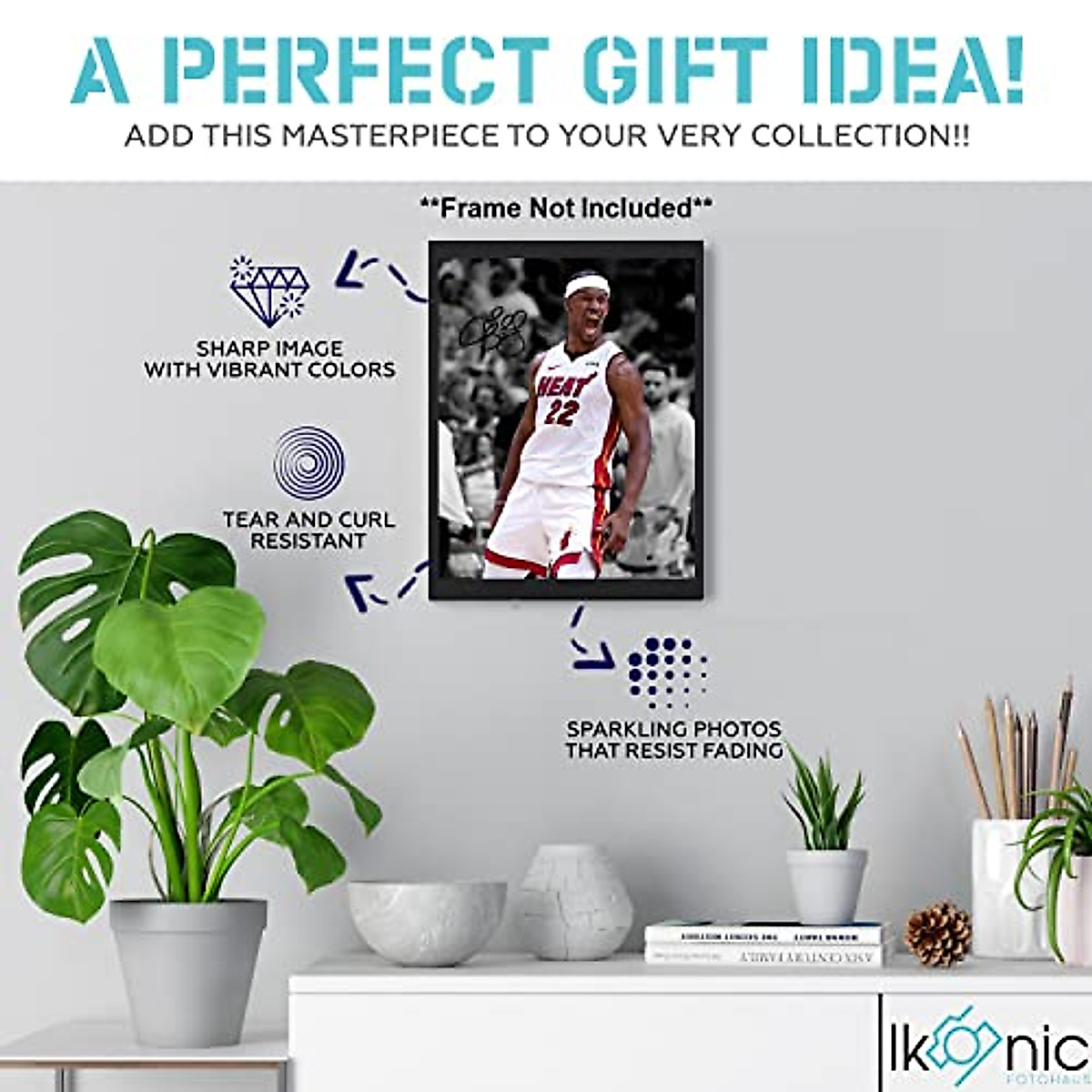 Ikonic Fotohaus Jimmy Butler Signed Photo Autograph Print Wall Art Home Decor