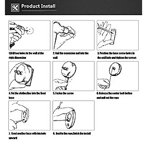 BESy Retractable Clothesline SUS304 Stainless Steel Clothes Dryer with Adjustable Stainless Steel Rope String Hotel Style Heavy Duty,9.2 Feets,Black Finish, Round Style