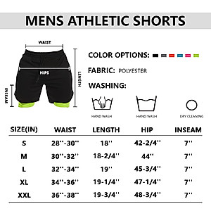 JWJ Mens 2 in 1 Running Shorts Quick Dry Gym Athletic Workout Clothes with Side Pockets,Black White X-Large