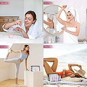 JOLY FANG Leak Proof Travel Bottles Set, 17pcs Silicone Travel Container for toiletries, TSA Approved travel Size Bottles, BPA Free