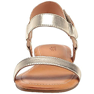 UGG Women's RYNELL Flat Sandal, Gold Metallic, 5.5