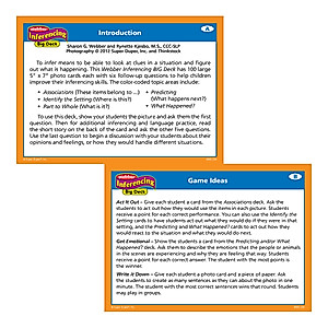 Super Duper Publications | Webber Inferencing Big Photo Flash Cards | Predicting, Reasoning and Critical Thinking Skills Fun Deck | Educational Learning Materials for Children