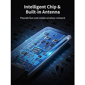 UGREEN AC1300 USB WiFi Adapter 5G 2.4G Dual Band USB 3.0 WiFi Dongle for Desktop PC Mini Wireless Computer Network Adapter Compatible with Windows 11/10/8.1/8/7, MacOS 10.11 Above