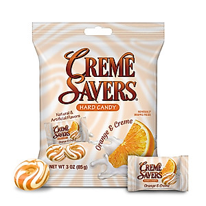 Creme Savers Orange and Creme Hard Candy | The Taste of Fresh Orange Swirled in Rich Cream | The Original Classic Creme Savers Brought To You By Iconic Candy | 3oz Bag