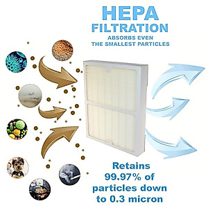 HQRP 2-Pack HEPA Filter Compatible with Idylis AC-2119, AC2119, 2119, 561212, Replacement for 0302648 302648 412564