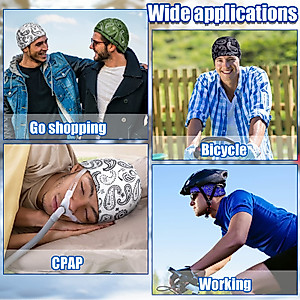 6 Pcs Men Cooling Skull Cap Helmet Liner Sweat Wicking Beanie Head Wrap Bicycle Cycling Running Hat (Lively Style) Multicoloured