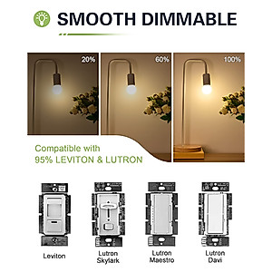 LUMILECT Frosted E26 LED Ceiling Fan Bulbs, Dimmable, A15 LED Small Globe Bulb 25W Equivalent, Soft Warm 2700K, Milky Glass, 2 Watt E26 Standard Base Appliance Light Bulb, 6 Pack