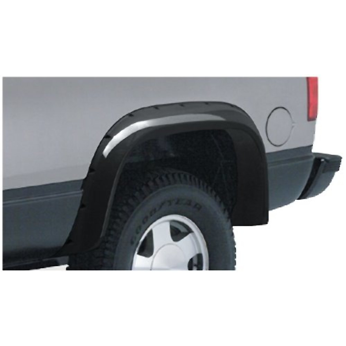 Bushwacker Cutout Pocket/Rivet Style Rear Fender Flares | 2-Piece Set, Black, Smooth Finish | 40010-11 | Fits 1988-1999 Chevrolet C/K 1500, R2500; 1997-1999 Tahoe; 1995-1997 Yukon; 1992-1994 Blazer