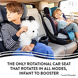 Evenflo Gold Revolve360 Rotational All-in-1 Convertible Car Seat Swivel Car Seat Rotating Car Seat for All Ages Swivel Baby Car Seat Mode Changing 4120Lb Car Seat and Booster Car Seat, Onyx