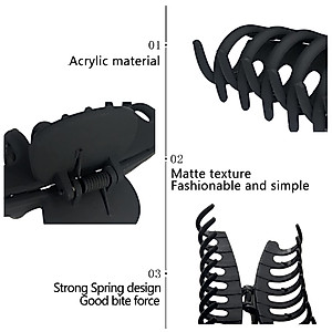 OWIIZI Large Claw Clips, 4.3" Matte Hair Clips for Women's Long Thick Hair, Non-Slip Barrette Clips (4packs)