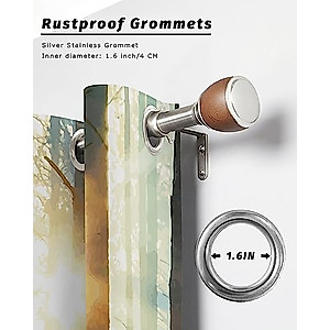 HERBED Outdoor Curtains for Patio 1 Panel Mysterious Forest Under The Sun Waterproof Privacy Outside Curtain Sun Blocking Grommet Blackout Drapes for Porch Gazebo Pergolas Balcony 52x84 Inch